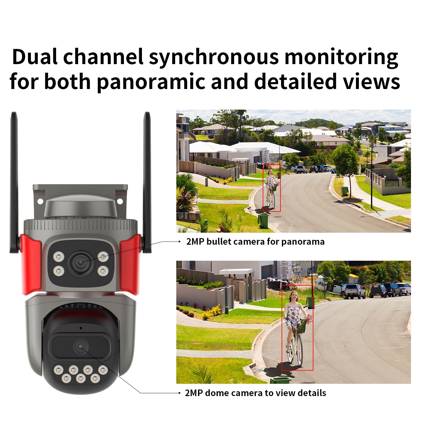 VStarCam AF621DR Fire Recognition 4MP (2MP +2MP) Outdoor Wifi Security ...